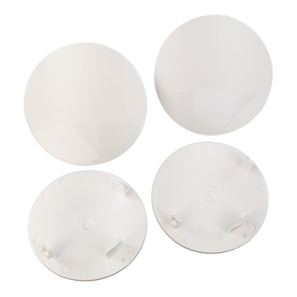 Snap-In Mud Plugs for Speedway Wheels (White)| Hobby Recreation Products