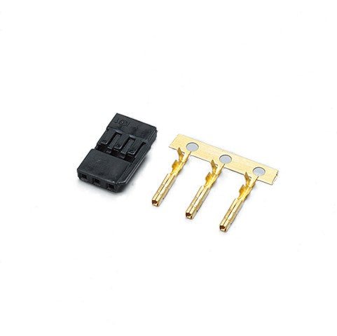 Servo Connector Plug Set with Gold Pins (Black)| Hobby Recreation Products