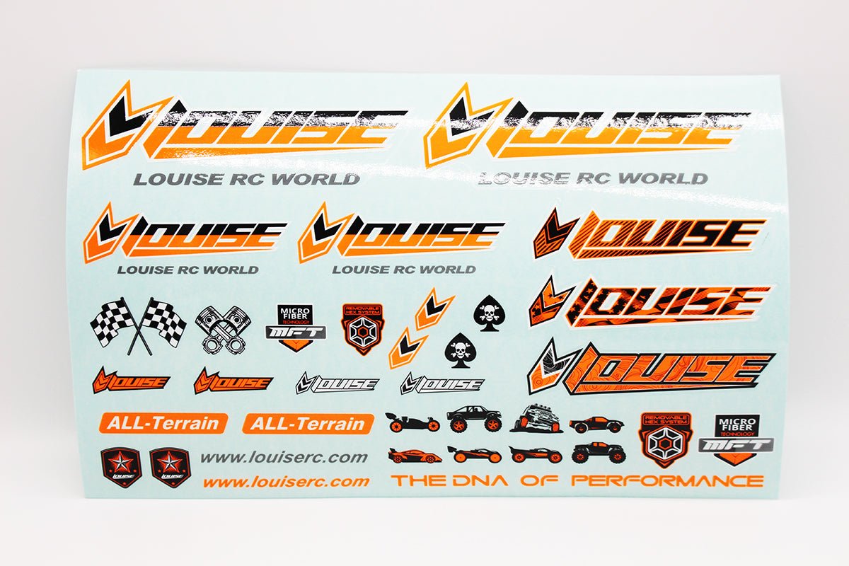 Louise RC Sticker Sheet-Orange| Hobby Recreation Products