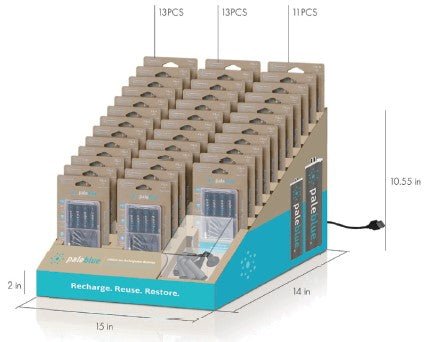 Pale Blue Battery Countertop Display Unit| Hobby Recreation Products