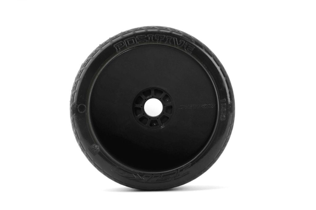 Positive 1/8 Buggy Mounted Tires Black Wheels (2)| Hobby Recreation ...