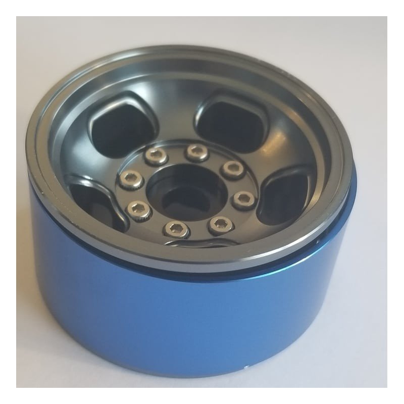 1.55" Aluminum Beadlock 5 Slot Wheels - Gray (pr)| Hobby Recreation ...