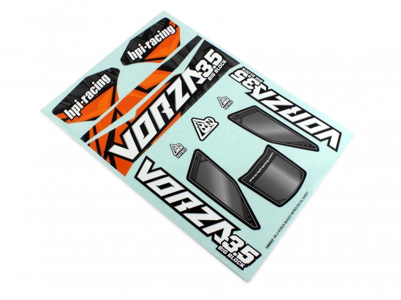 Vorza Buggy Nitro VB-2 Decal Sheet| Hobby Recreation Products