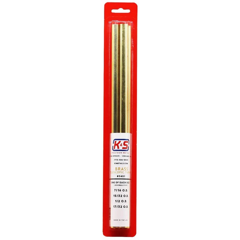 Round Brass Telescopic Tubing Assortment Medium| Hobby Recreation Products