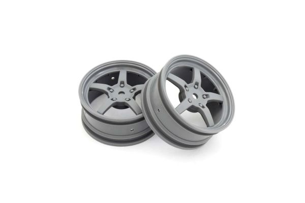 5-Spoke Racing Wheel, Gray, 2pcs| Hobby Recreation Products