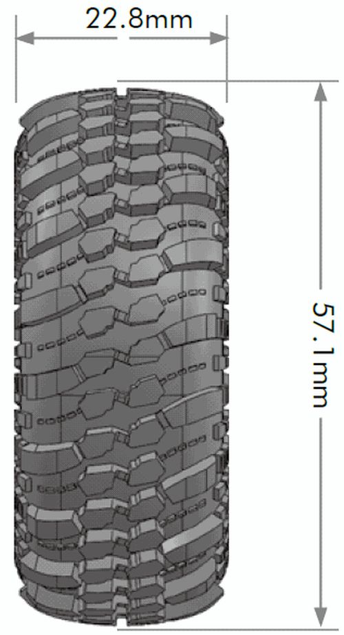 CR-Champ 1/18, 1/24 1.0" Crawler Tires, 7mm Hex, Super| Hobby ...