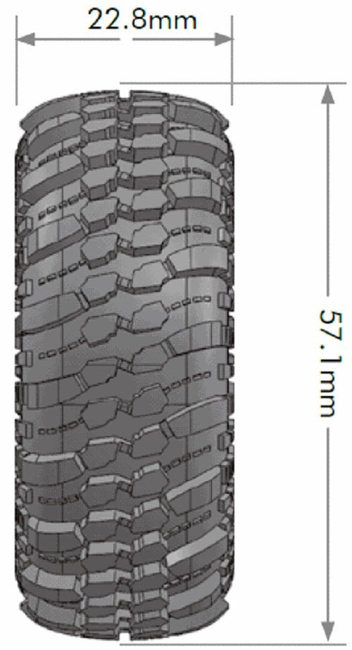 CR-Champ 1/18, 1/24 1.0" Crawler Tires, Super Soft,| Hobby Recreation ...