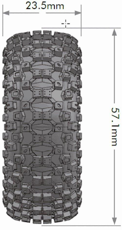 CR-Uphill 1/18, 1/24 1.0" Crawler Tires, Super Soft,| Hobby Recreation ...