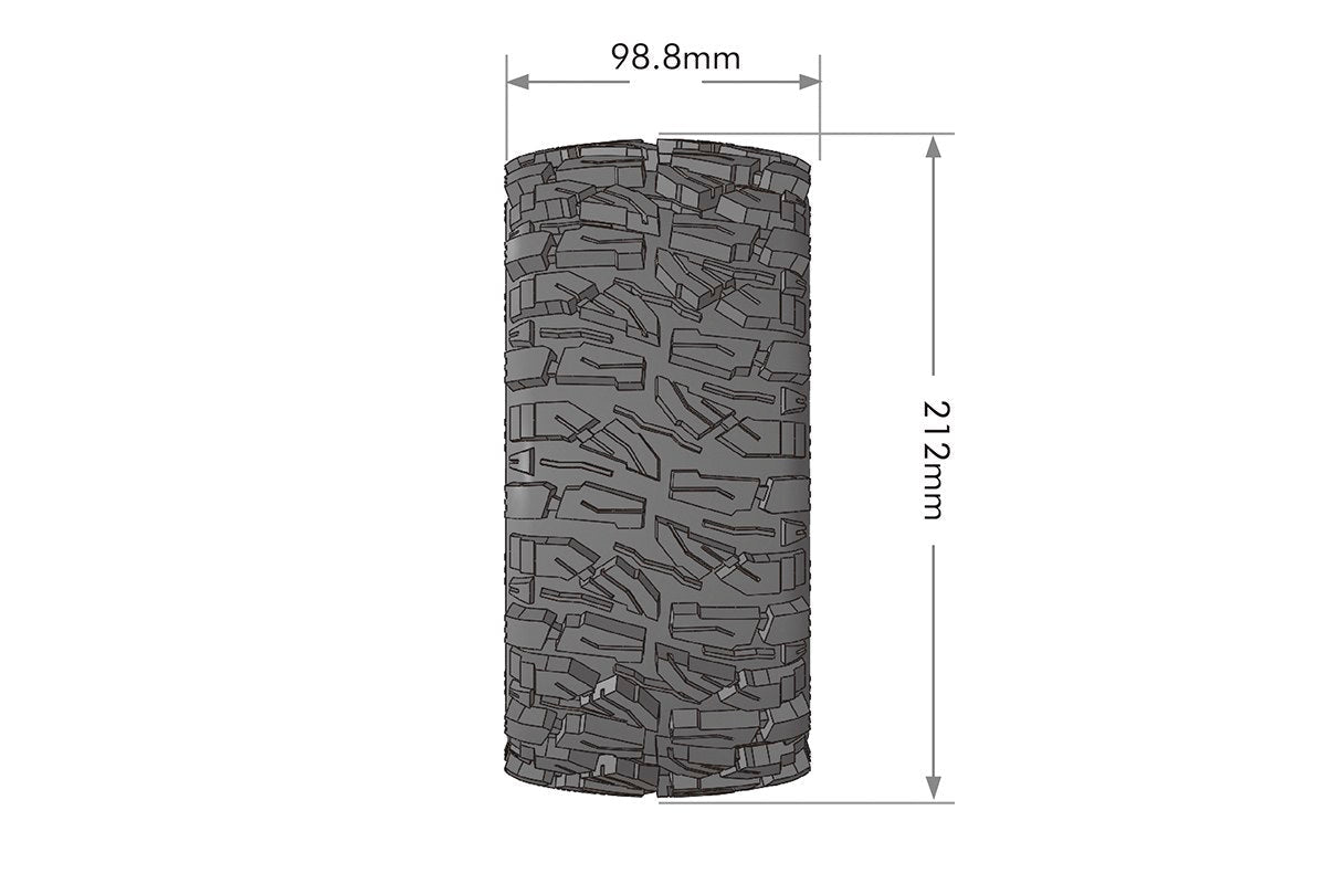 MFT X-Mallet X-MAXX Sport Monster Truck Tires, 24mm Hex,| Hobby ...