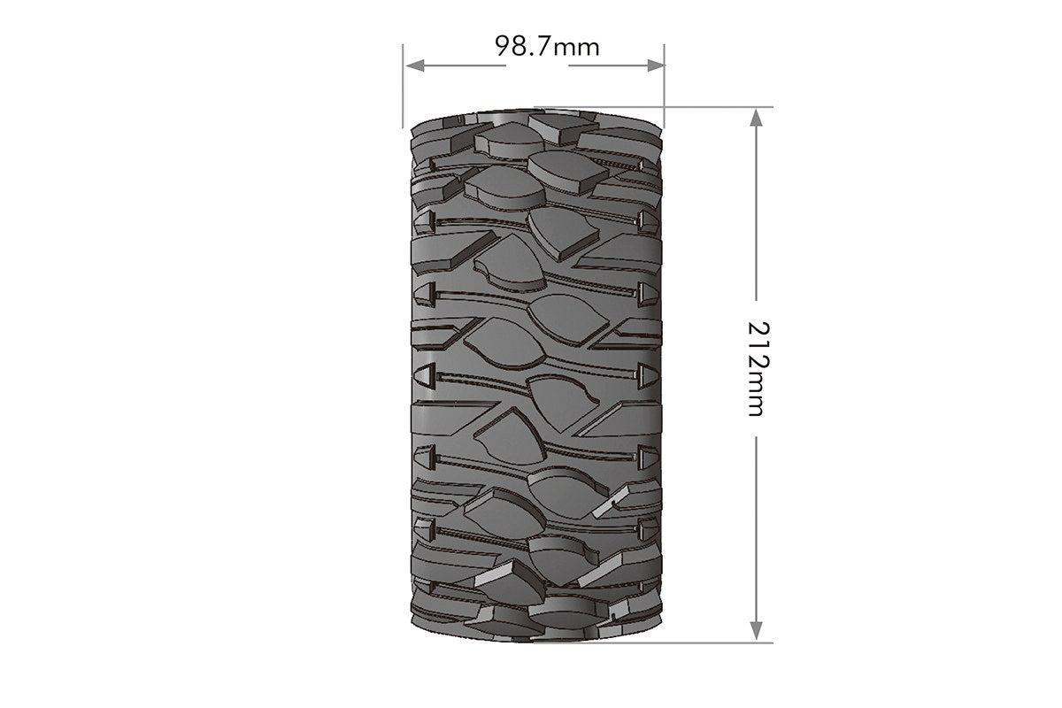 MFT X-Rowdy X-MAXX Sport Monster Truck Tires, 24mm Hex,| Hobby ...