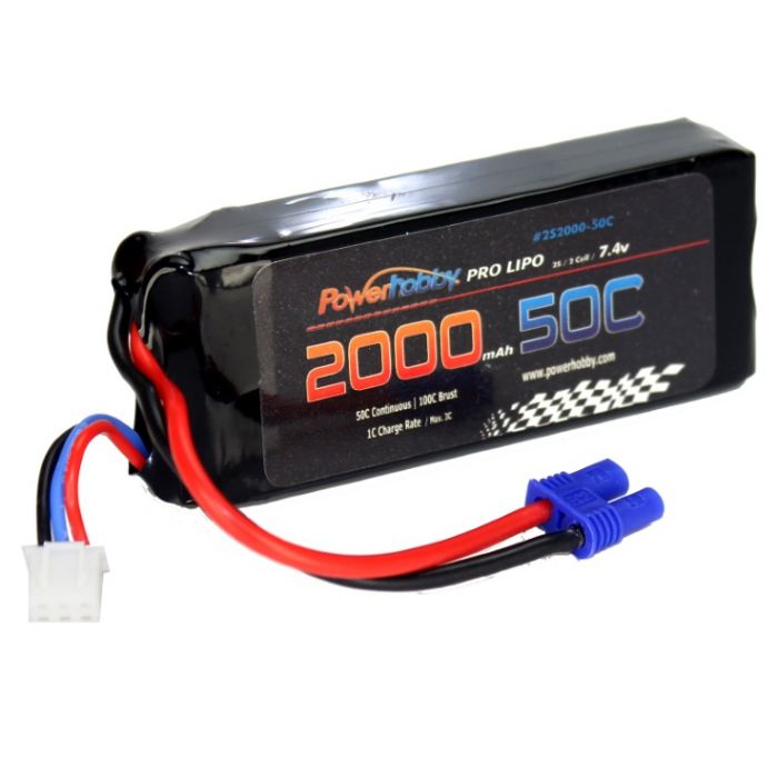 2S 2000mah 50C LiPo Battery EC2| Hobby Recreation Products