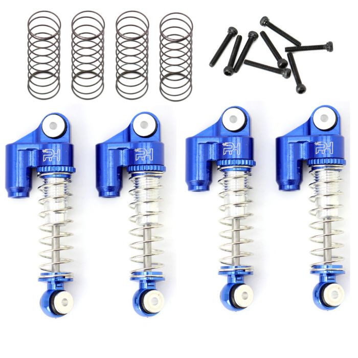 Aluminum Threaded Mini/Micro Shocks, Axial SCX24 F/R Blue| Hobby ...