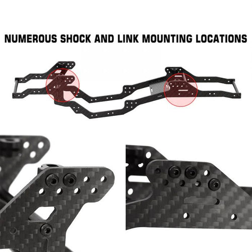 LCG Carbon Fiber Chassis Kit Frame, for Axial SCX10| Hobby Recreation Products