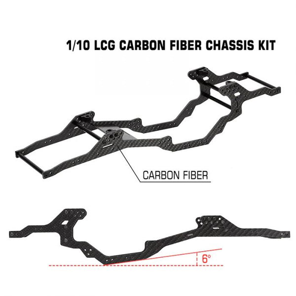 LCG Carbon Fiber Chassis Kit Frame, for Axial SCX10| Hobby Recreation Products