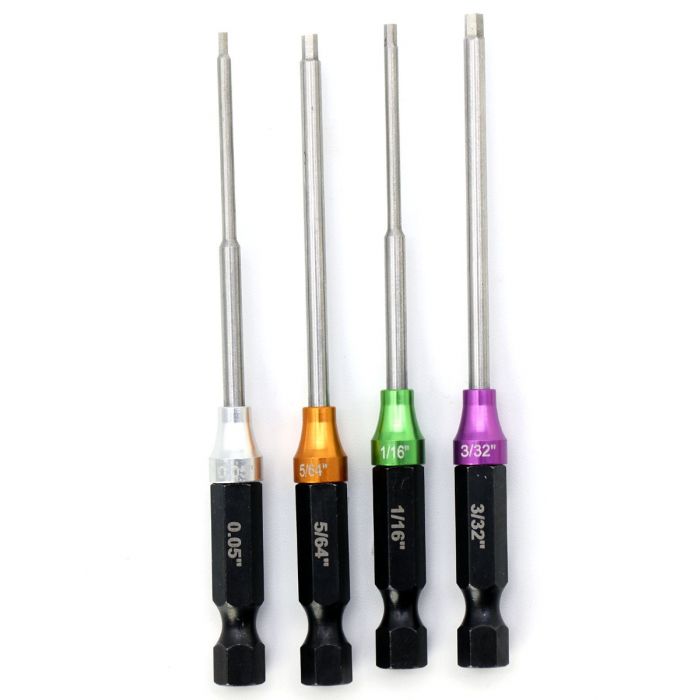 RC Hex Driver 1/4" Power Tool Tip Set Standard 0.05'' 1/16''| Hobby ...