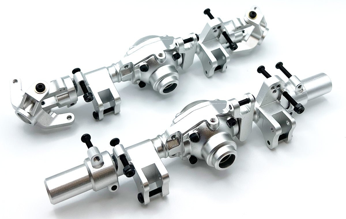 Silver Aluminum Axle Housing Set, Front & Rear for CEN F450| Hobby ...