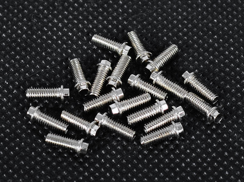 Miniature Scale Hex Bolts (M3x8mm) (Silver)| Hobby Recreation Products