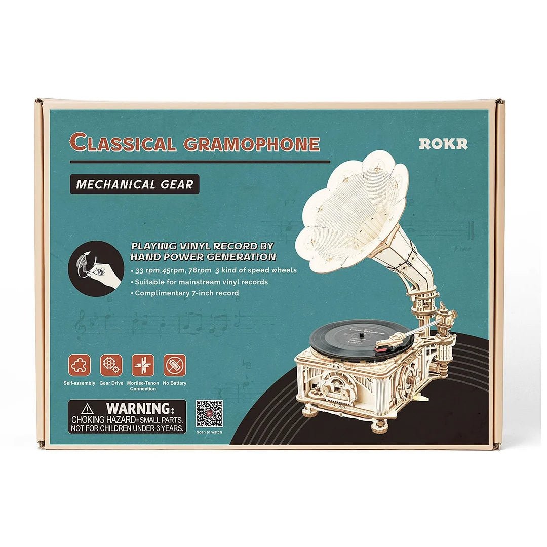 Mechanical Wood Models; Classical Gramophone| Hobby Recreation Products