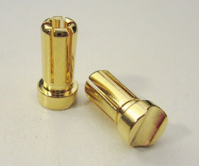 5mm Male Short Light Bullets (pr.) Gold 13mm| Hobby Recreation Products